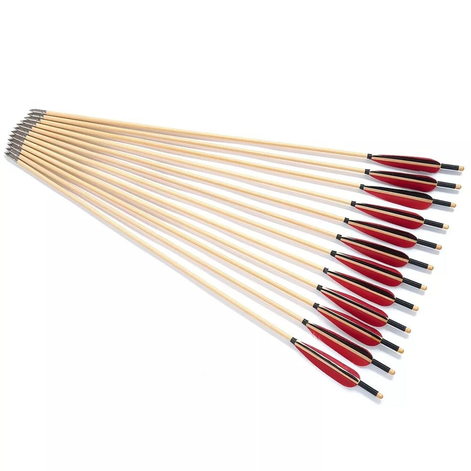 Handmade Wooden Arrows for Archery Longbow Shooting – Survival ...