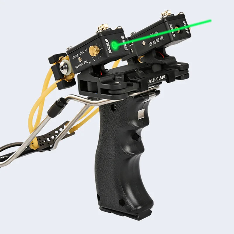 POWERFUL GTX-4 HIGH-END PROFESSIONAL SLINGSHOT WITH 2 GREEN LASERS ...
