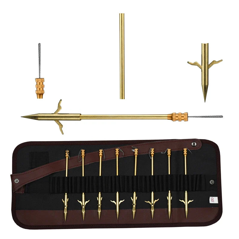 Golden Stainless Steel Fishing Arrows – Survival Slingshots.uk